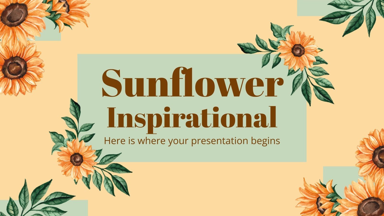 Sunflower Inspirational Presentation | Google Slides & PPT