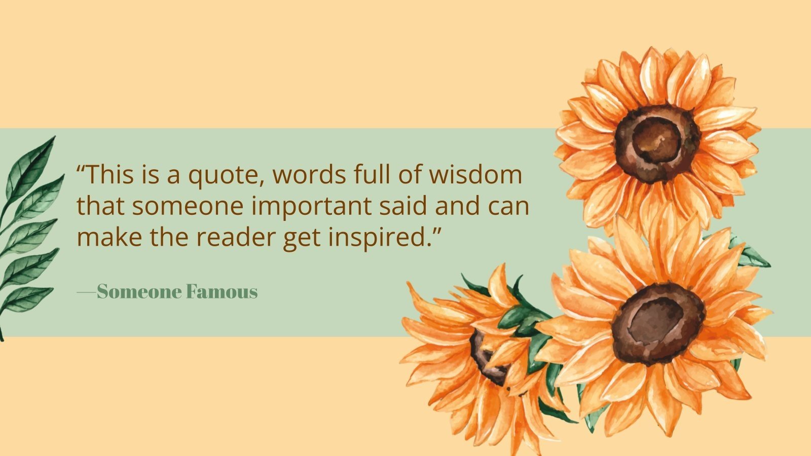 Sunflower Inspirational Presentation | Google Slides & PPT