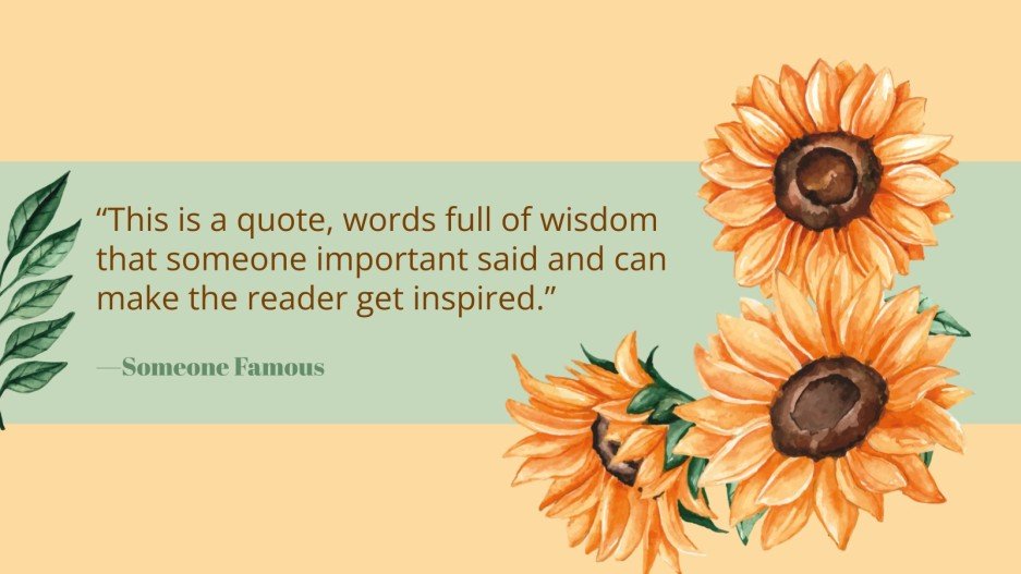 Sunflower Inspirational Presentation | Google Slides & PPT