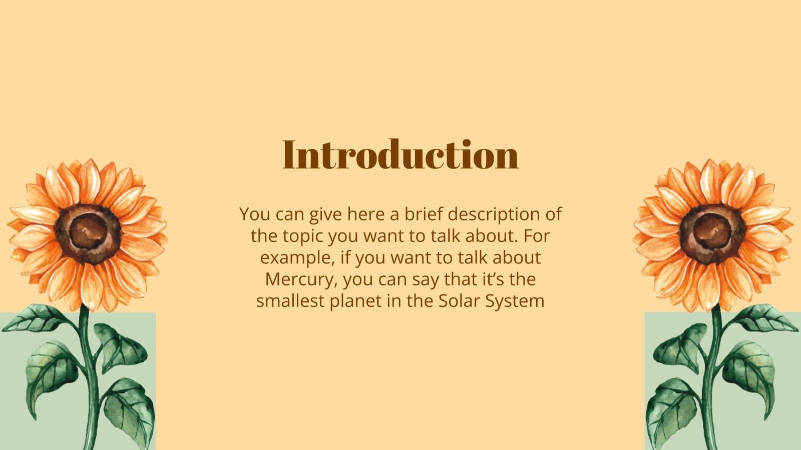 Sunflower Inspirational Presentation | Google Slides & PPT