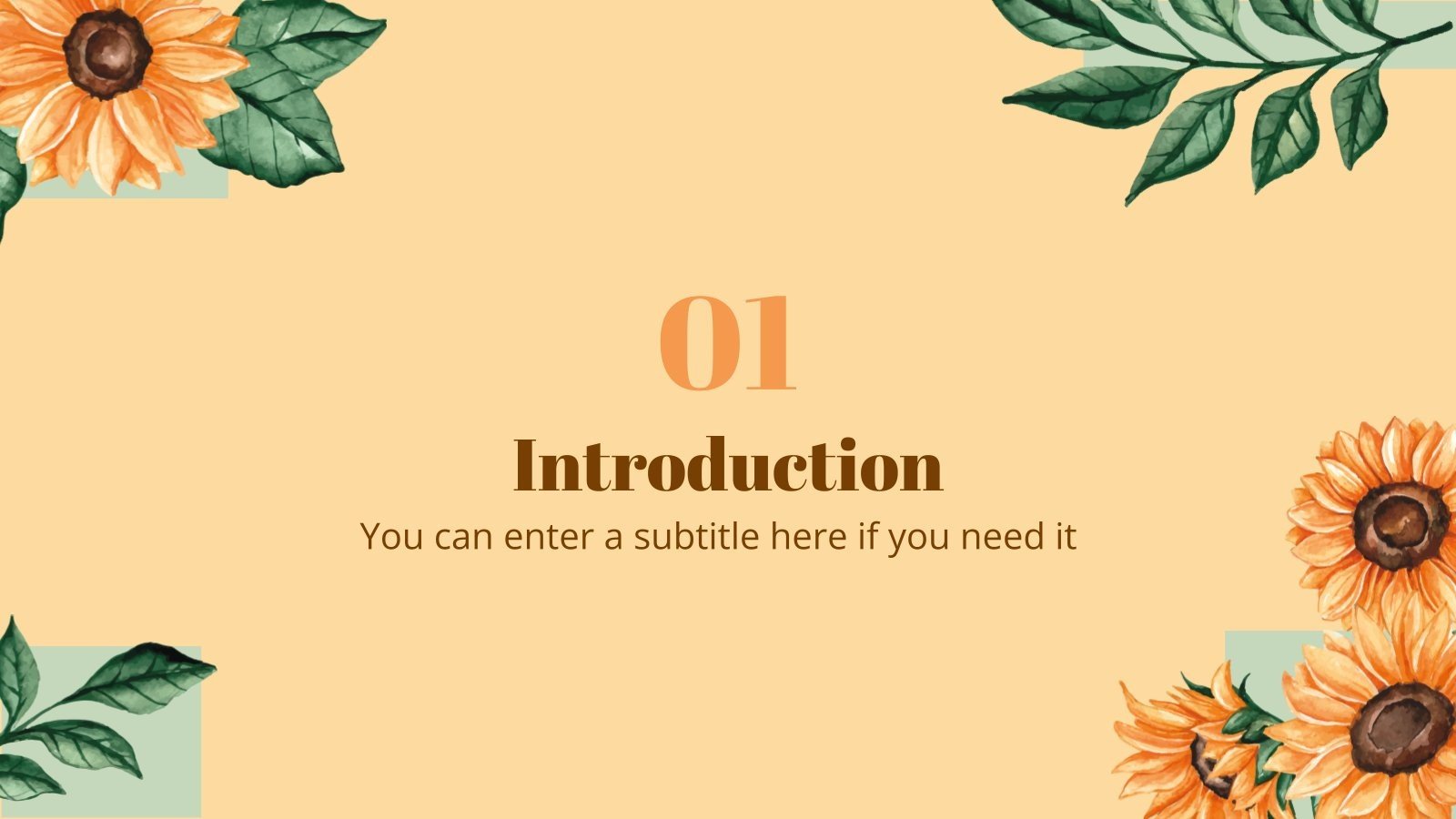 Sunflower Inspirational Presentation | Google Slides & PPT