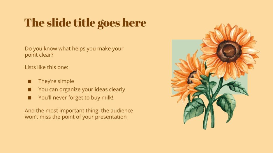 Sunflower Inspirational Presentation | Google Slides & PPT