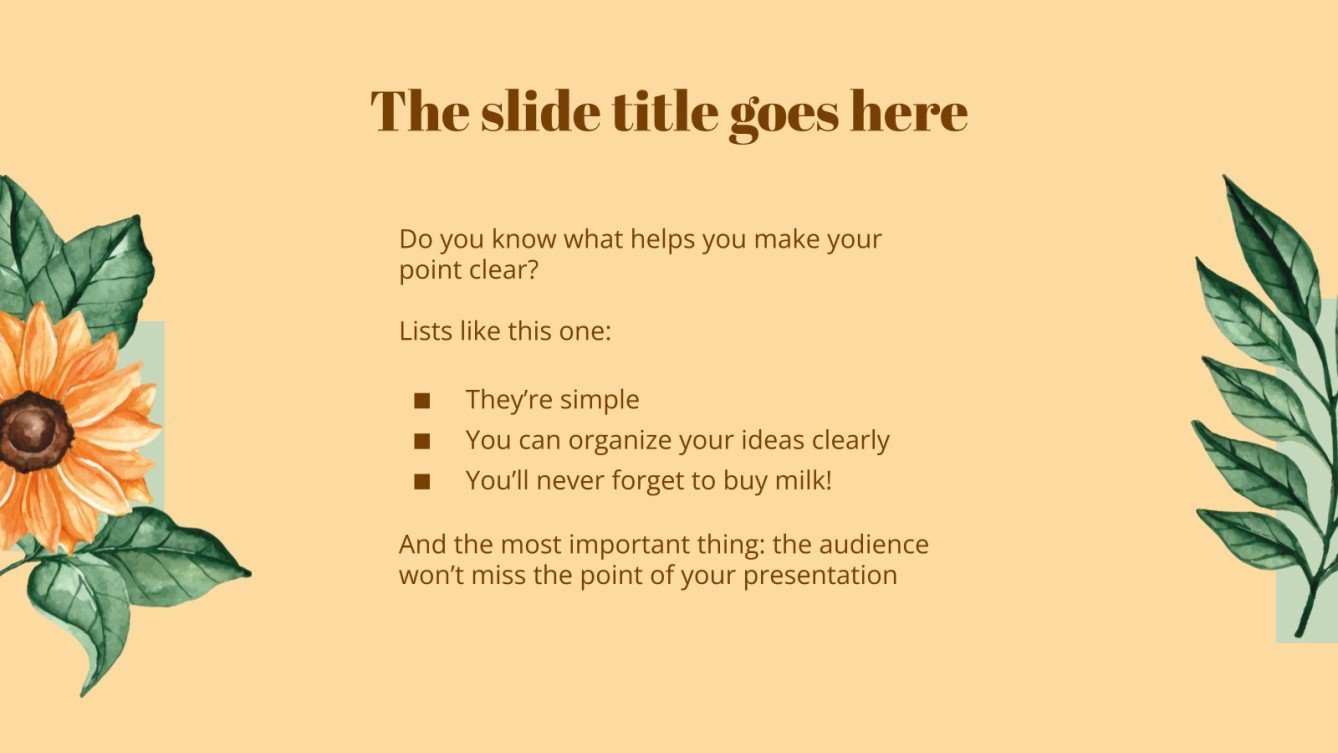 Sunflower Inspirational Presentation | Google Slides & PPT