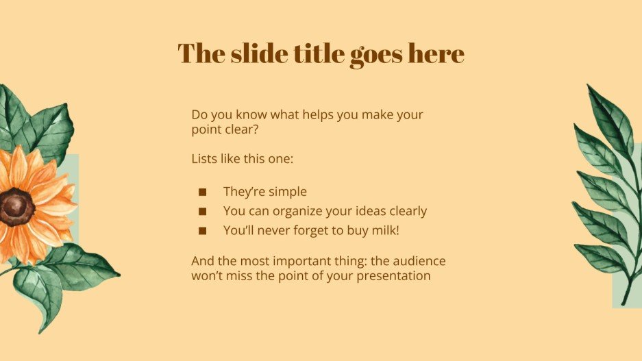 Sunflower Inspirational Presentation | Google Slides & PPT