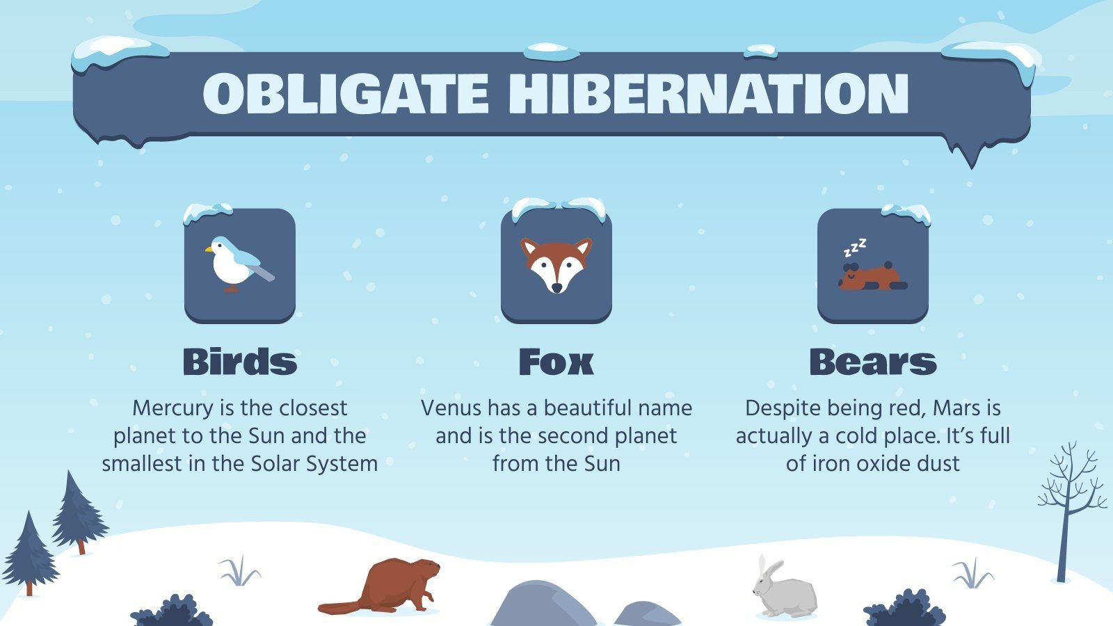 Biology Subject for Pre-K: Hibernation | Google Slides & PPT