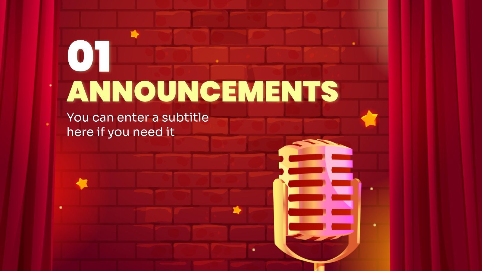 City Nightlife Comedy Talent Show Newsletter | Google Slides