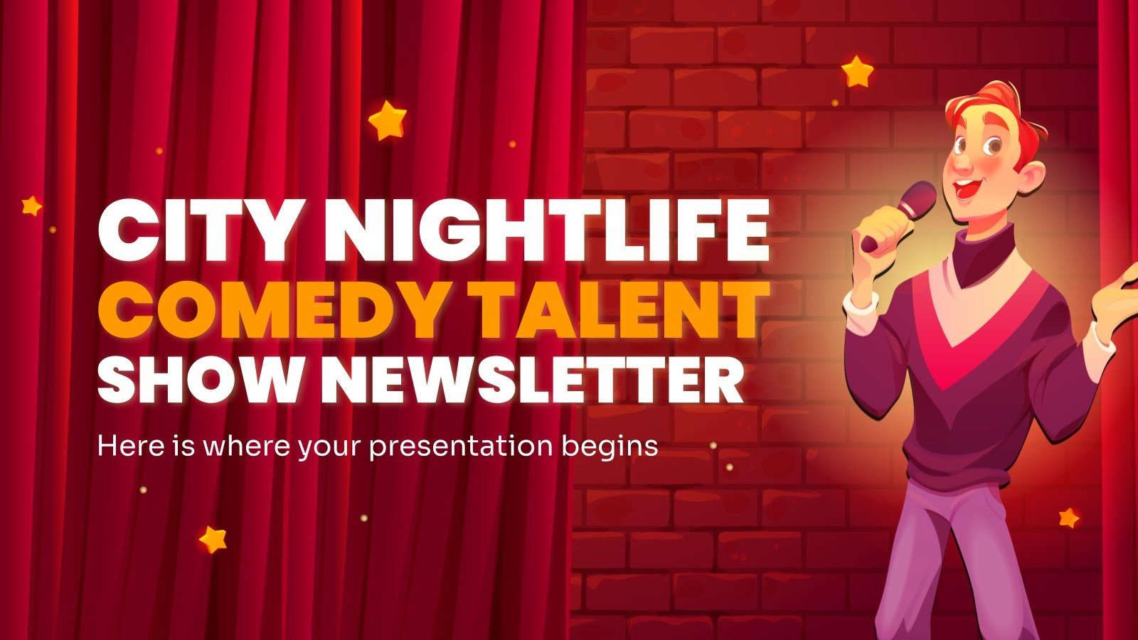 Modelos grátis de comédia do Google Slides e PowerPoint