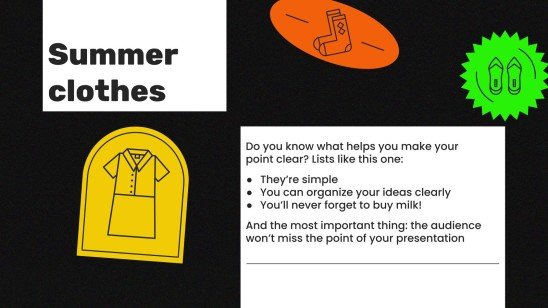 Spring & Summer Clothes Vocabulary for Pre-K | Google Slides