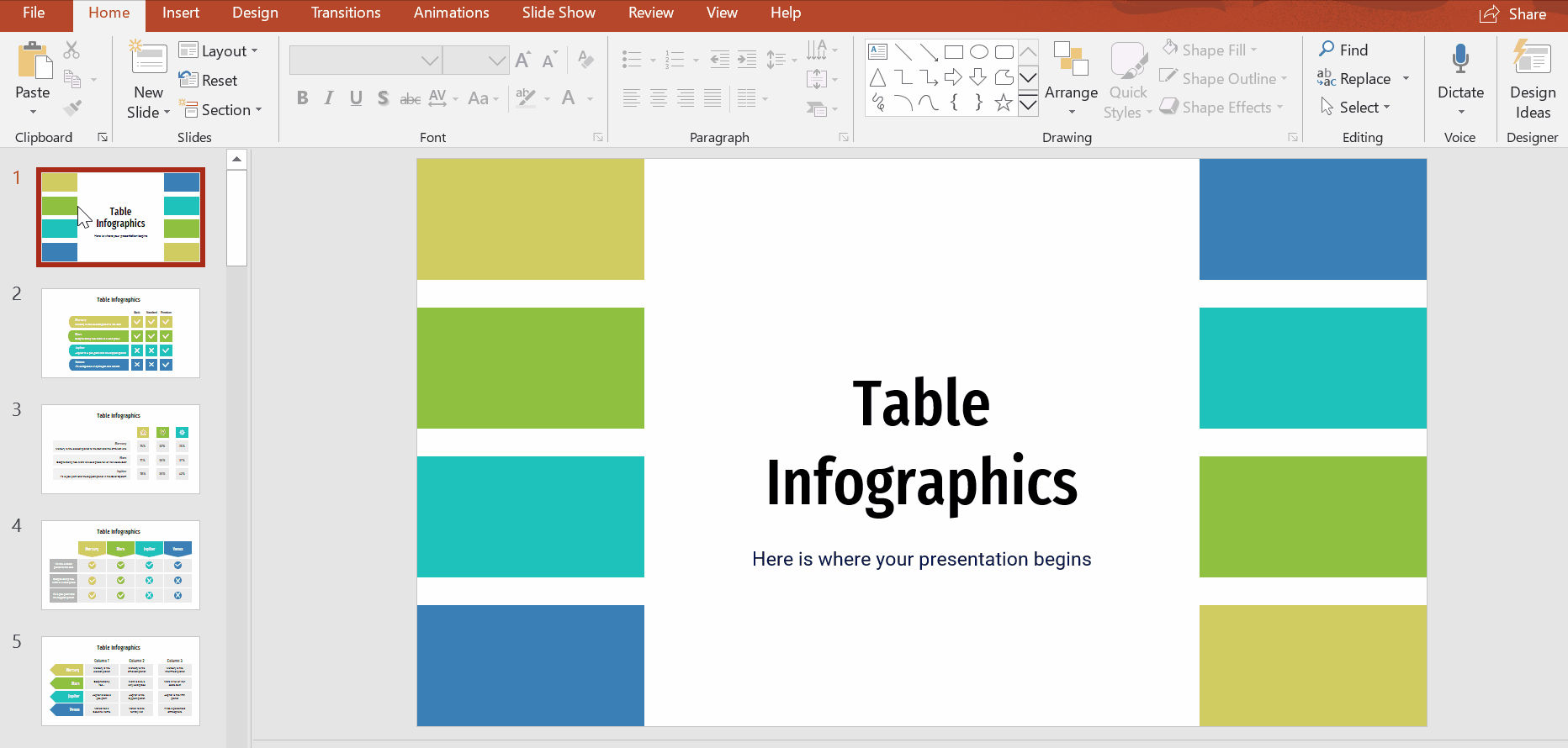 How To Make A Table Looking Good In Powerpoint Presentation For