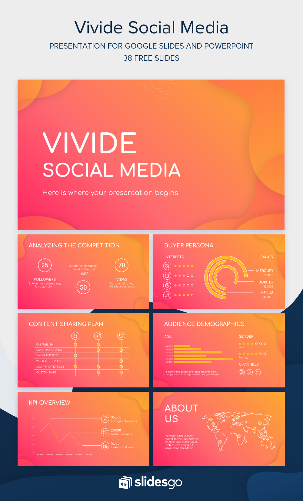 Vivide Social Media Google Slides & PowerPoint template
