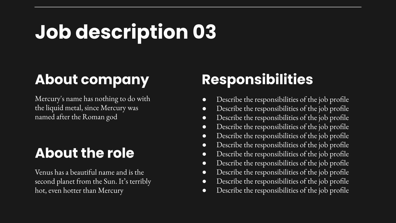 Corporate Job Descriptions | Google Slides & PPT