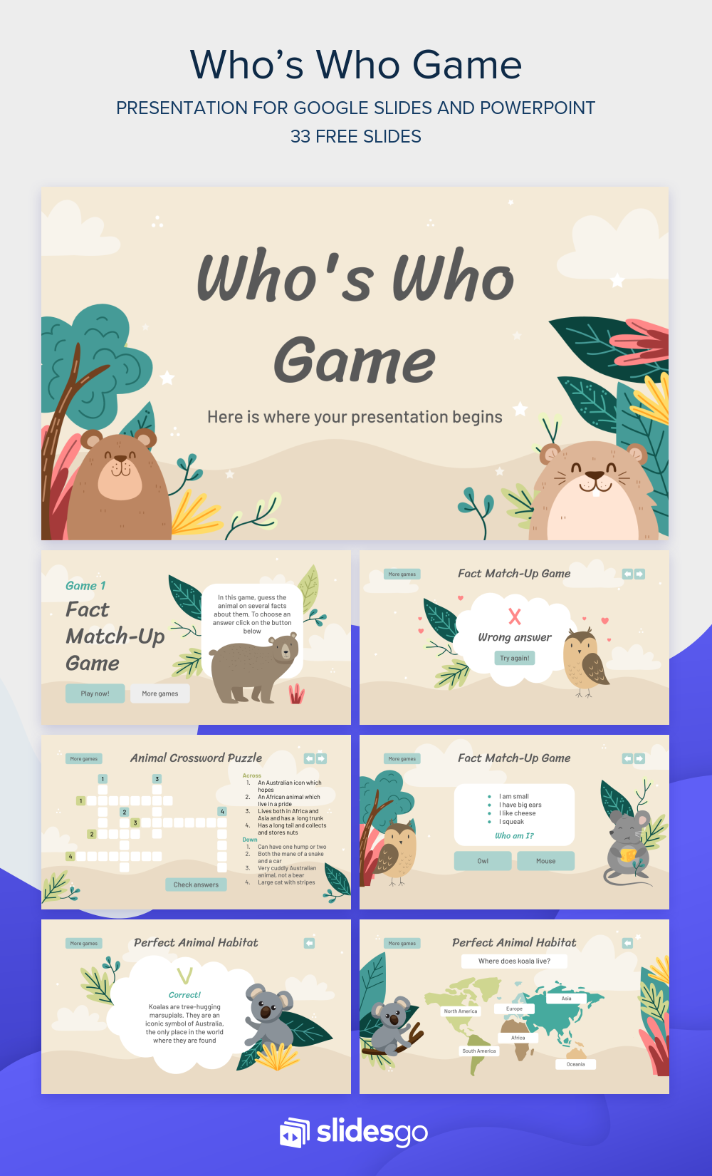 Who’s Who Game Google Slides theme & PowerPoint template