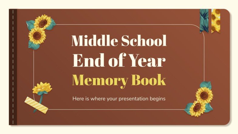Middle School End of Year Memory Book | Google Slides & PPT