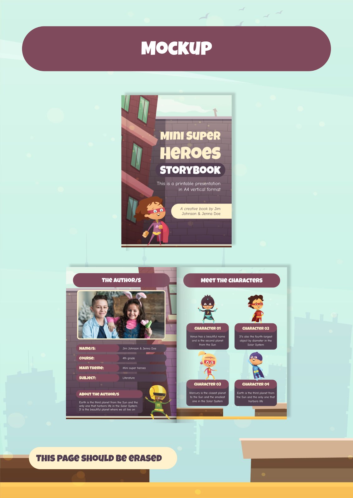Mini Super Heroes Storybook | Google Slides & PowerPoint