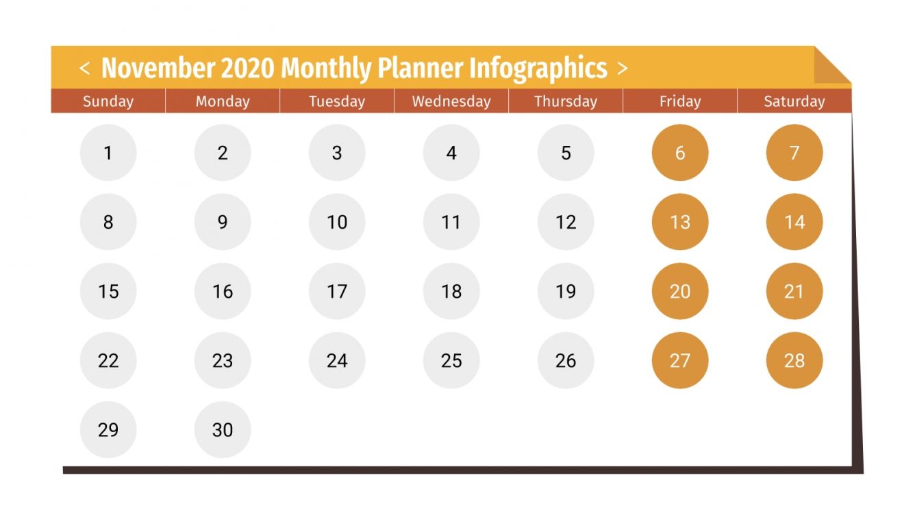November Monthly Planner for Google Slides & PowerPoint