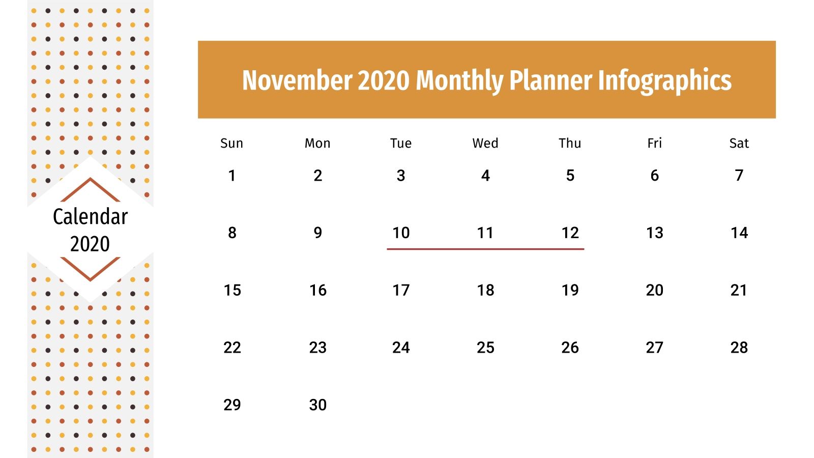 November Monthly Planner for Google Slides & PowerPoint