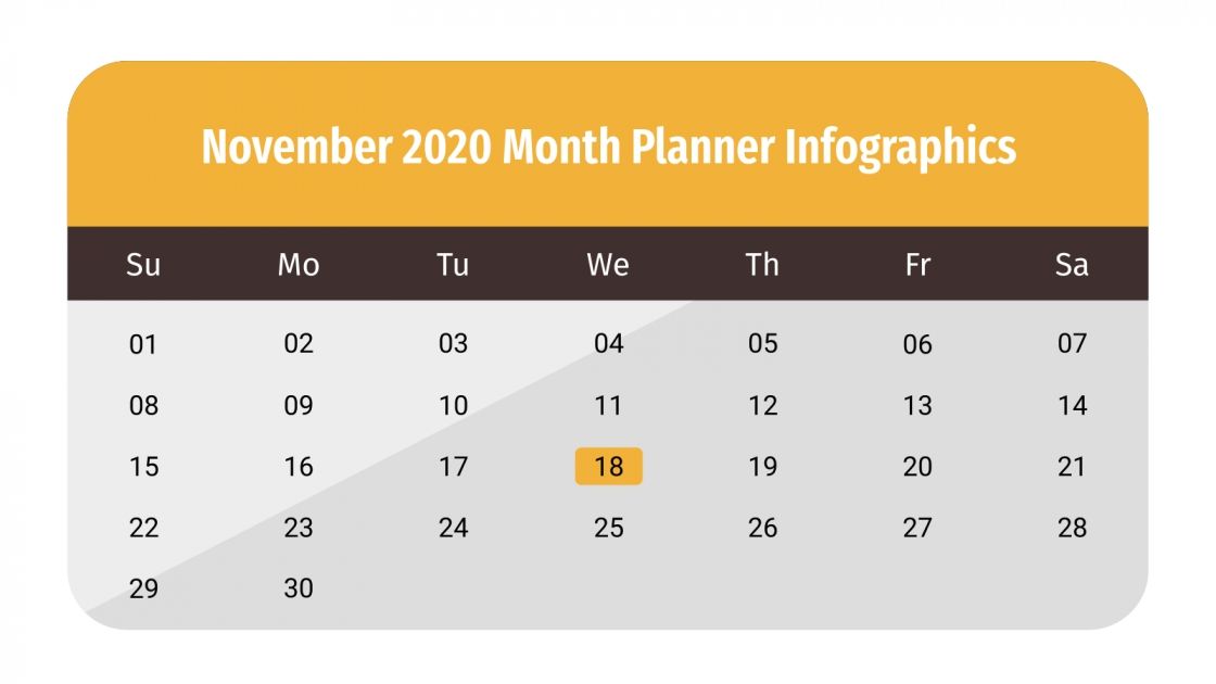 November Monthly Planner for Google Slides & PowerPoint