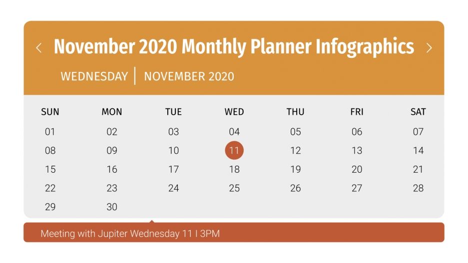 November Monthly Planner for Google Slides & PowerPoint