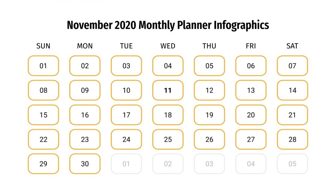November Monthly Planner for Google Slides & PowerPoint
