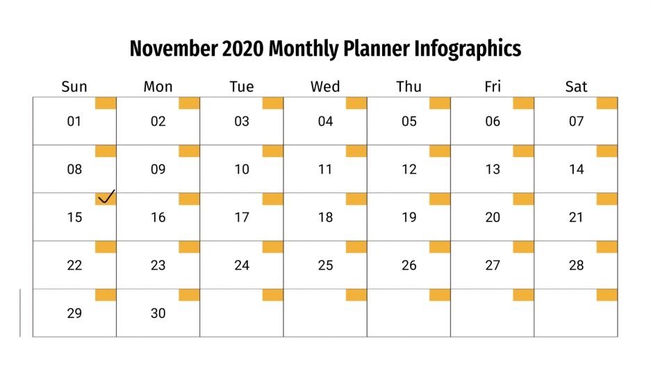 November Monthly Planner for Google Slides & PowerPoint