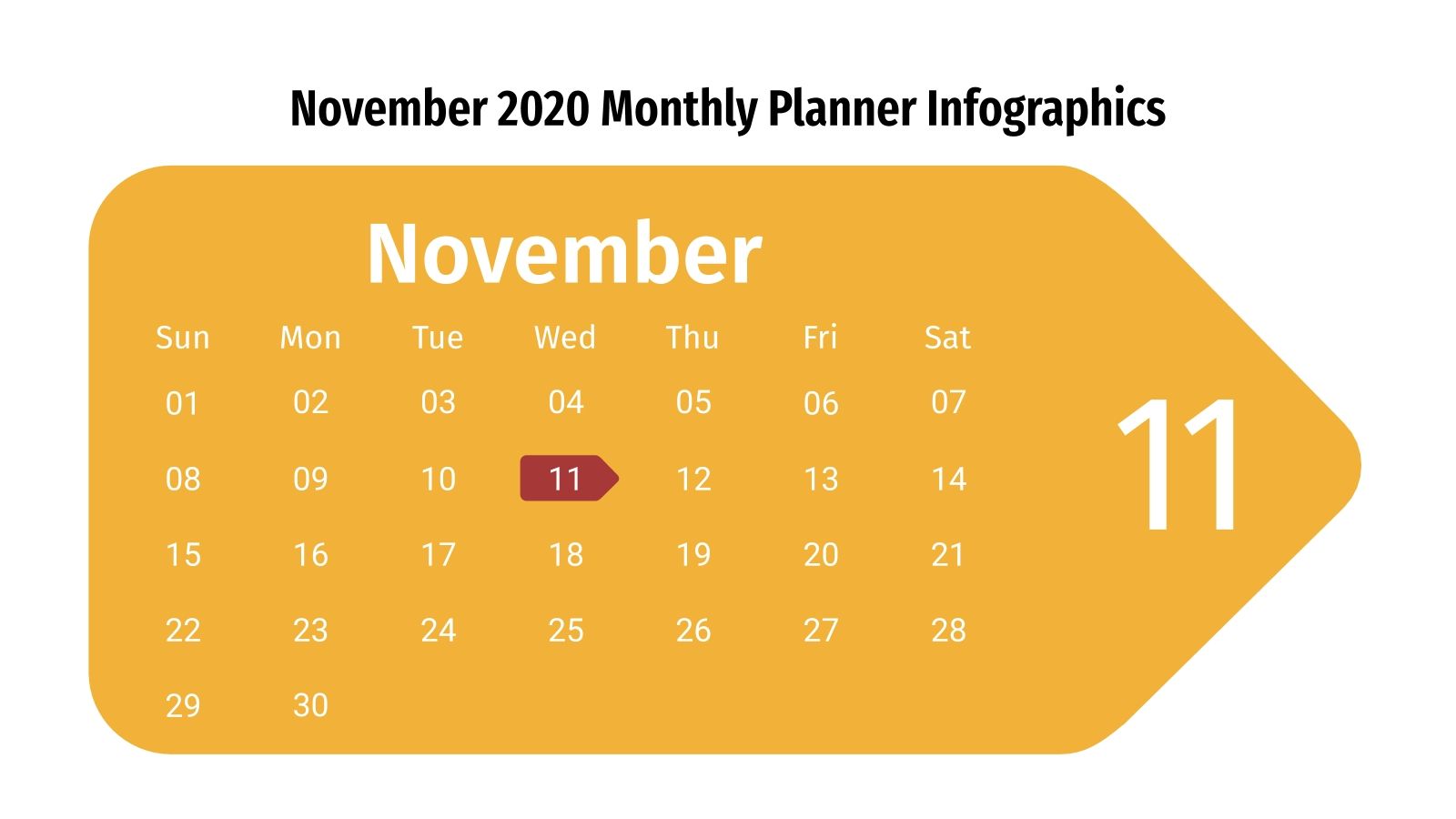 November Monthly Planner for Google Slides & PowerPoint