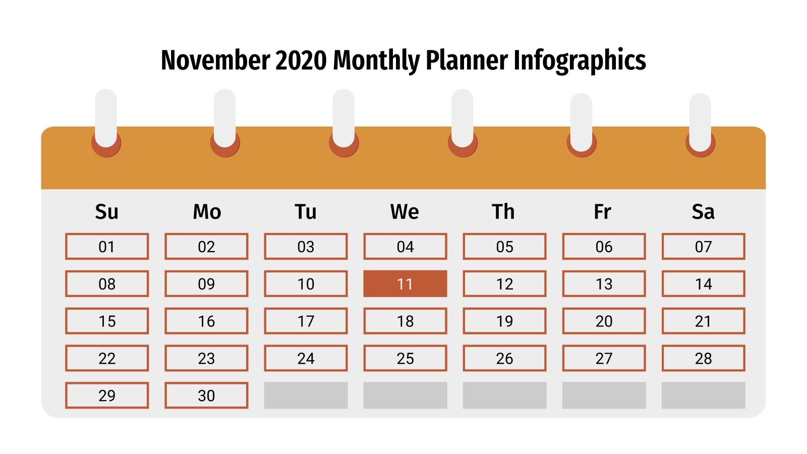 November Monthly Planner for Google Slides & PowerPoint