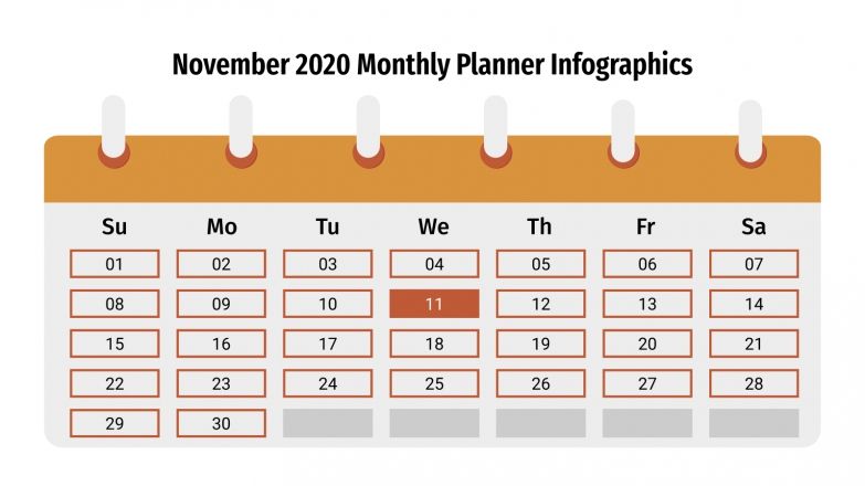November Monthly Planner for Google Slides & PowerPoint
