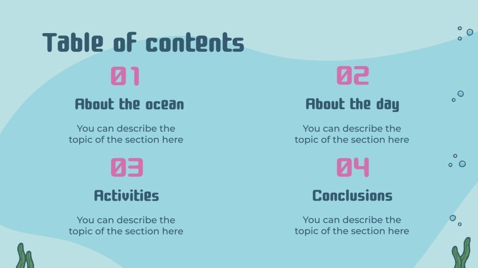 World Ocean Day at School | Google Slides & PowerPoint