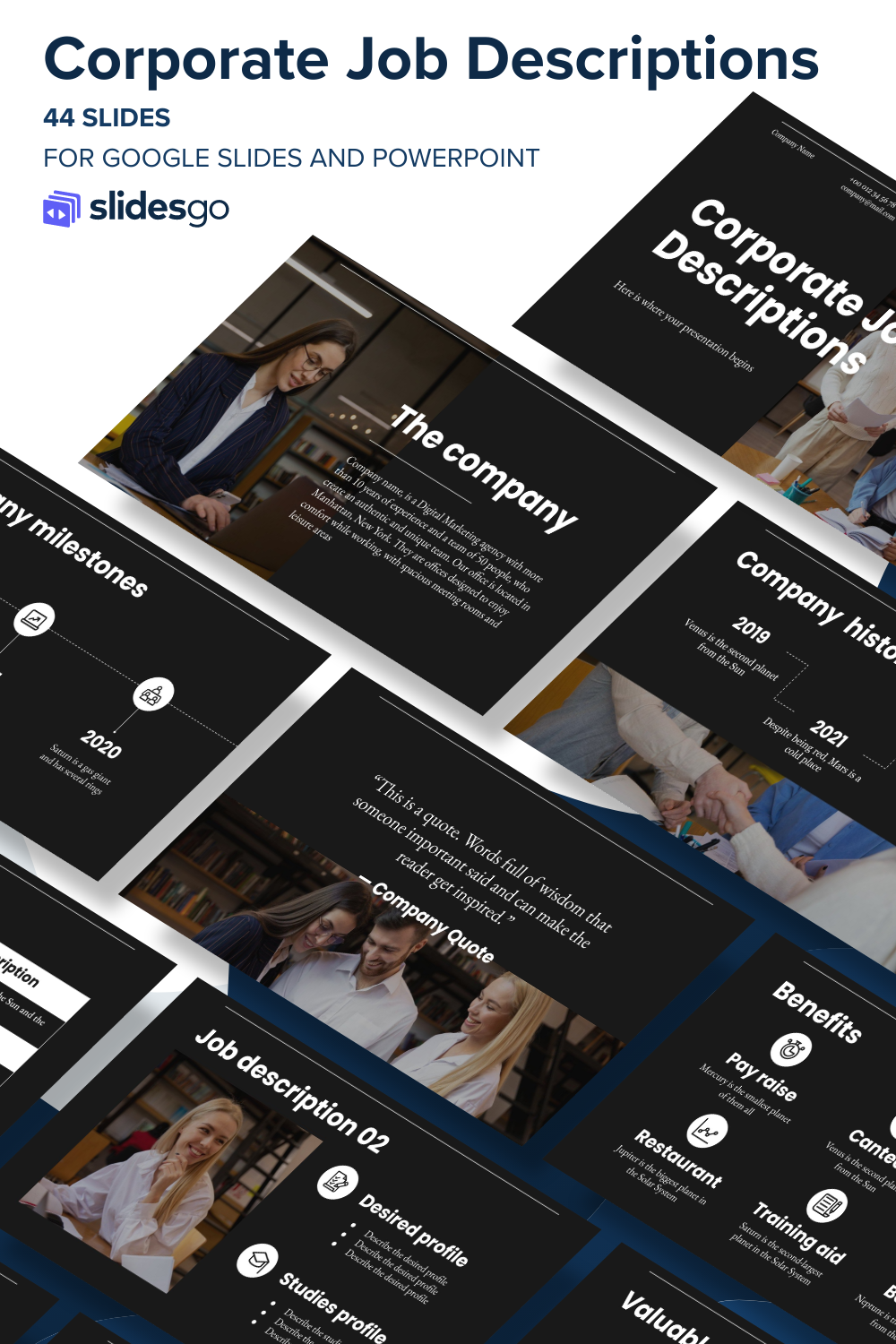 Corporate Job Descriptions | Google Slides & PPT