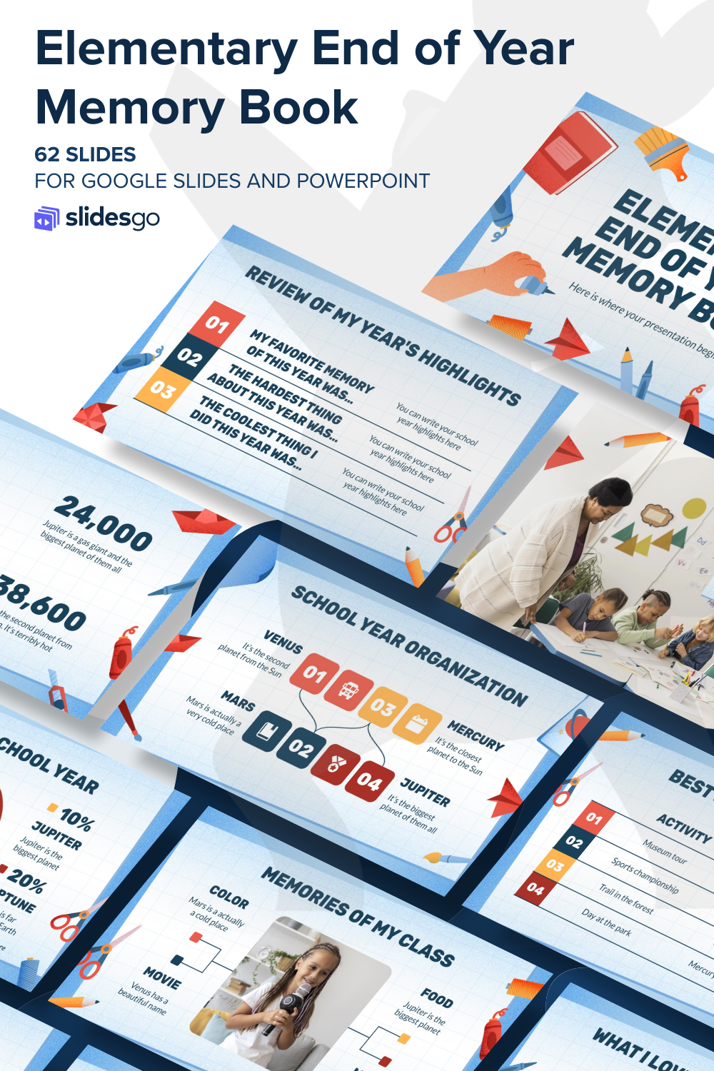 Elementary End of Year Memory Book | Google Slides & PPT