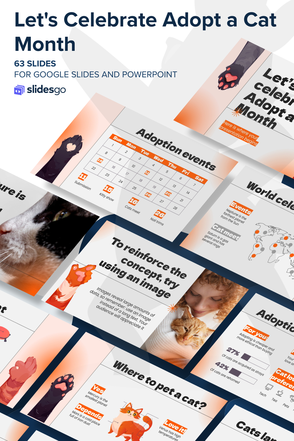 Let's Celebrate Adopt a Cat Month | Google Slides & PPT