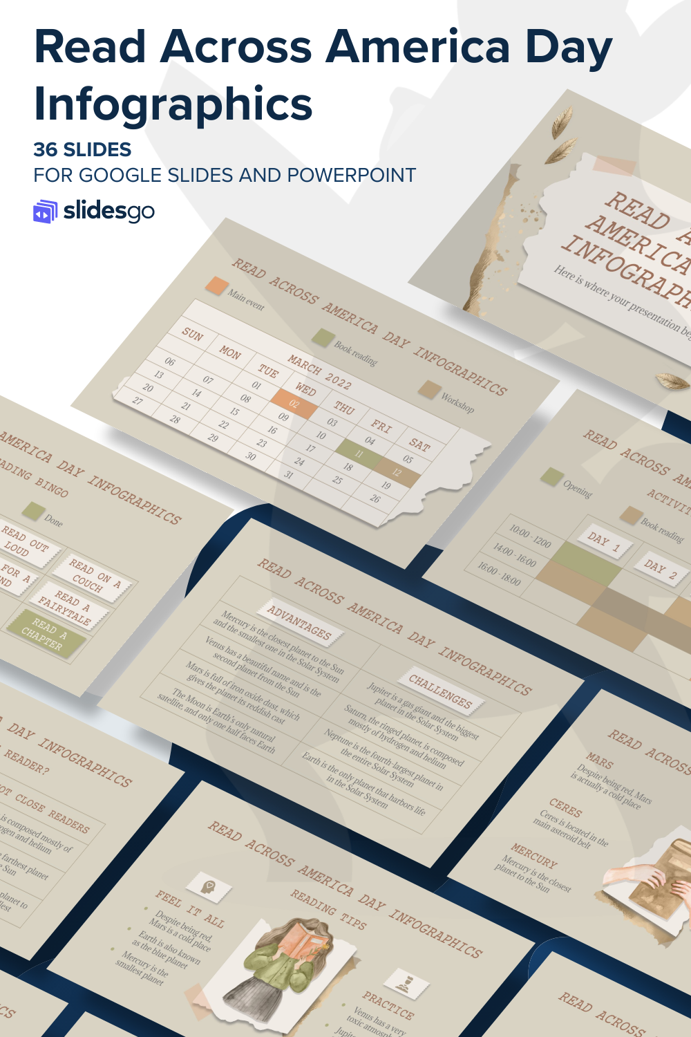 Read Across America Day Infographics | Google Slides & PPT