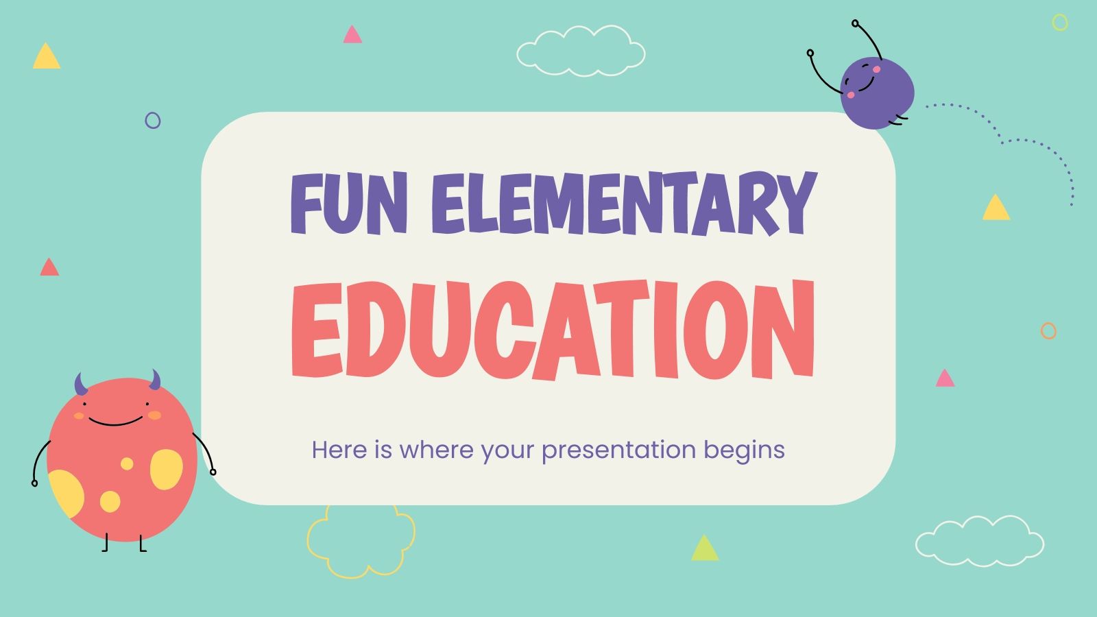 Fun Elementary Education Google Slides & PPT template