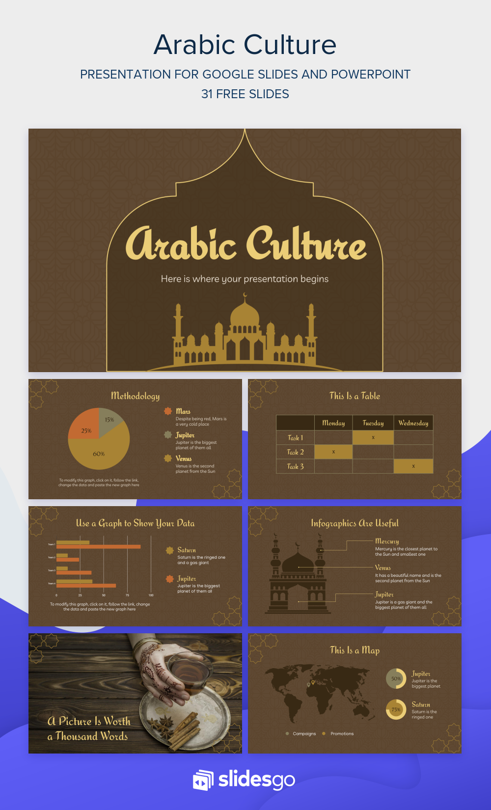 Arabic Culture Google Slides theme & PowerPoint template