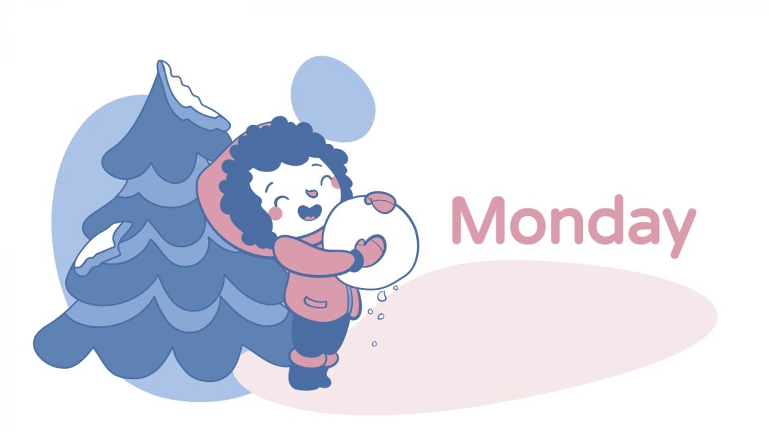 Winter Daily Planner Google Slides theme and PowerPoint template