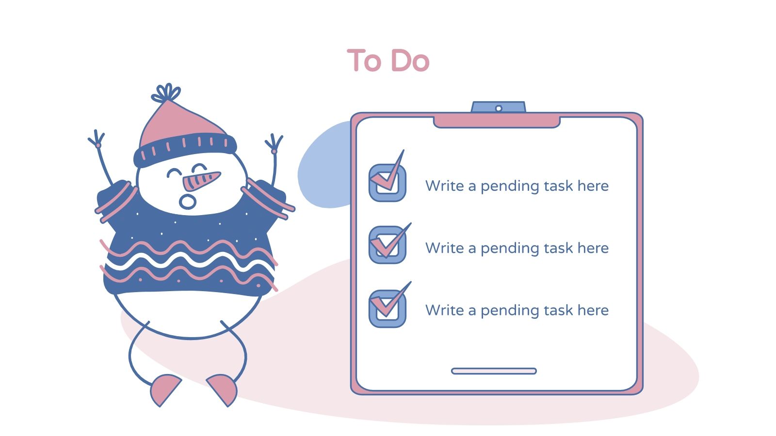 Winter Daily Planner Google Slides theme and PowerPoint template