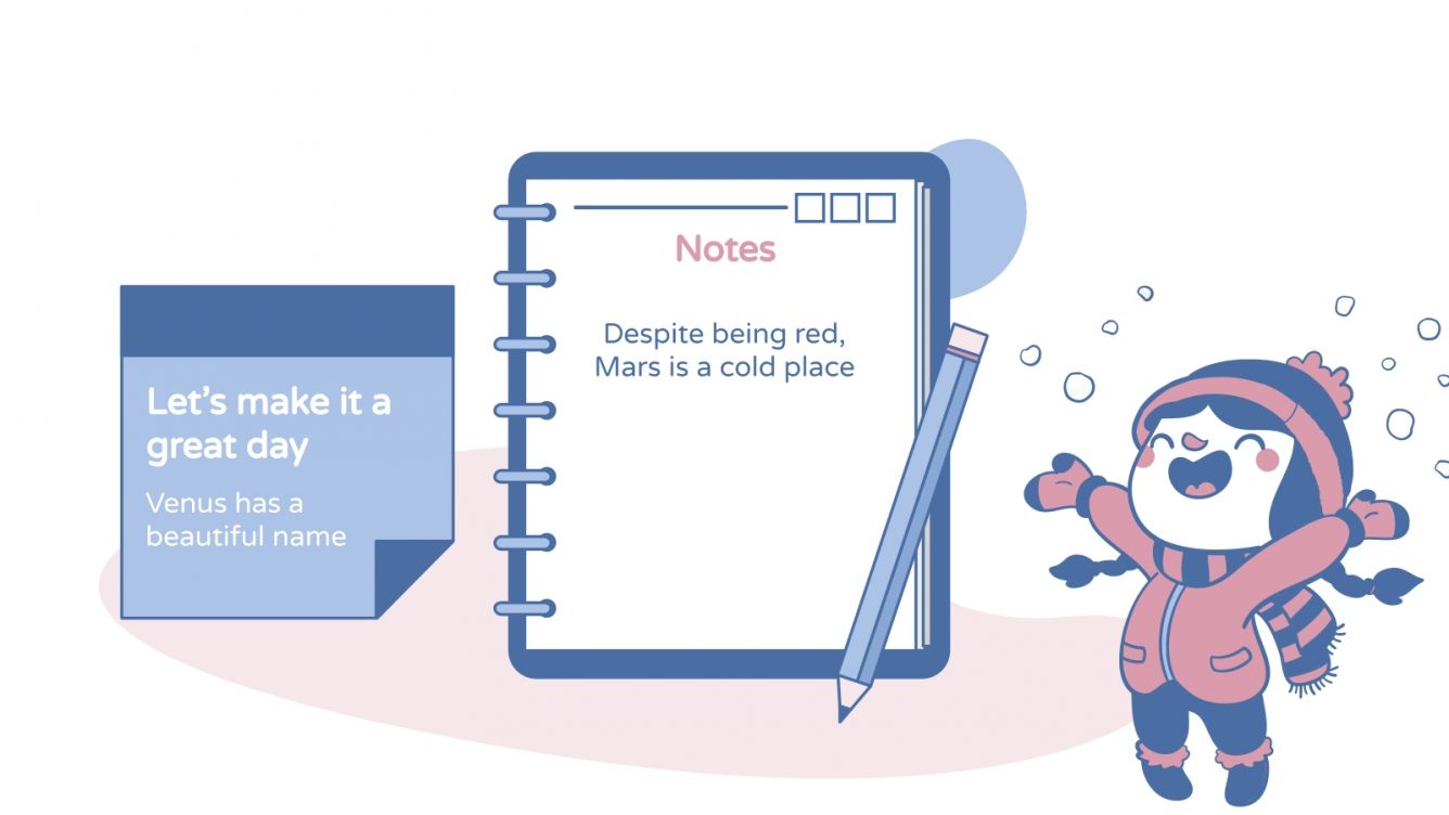 Winter Daily Planner Google Slides theme and PowerPoint template