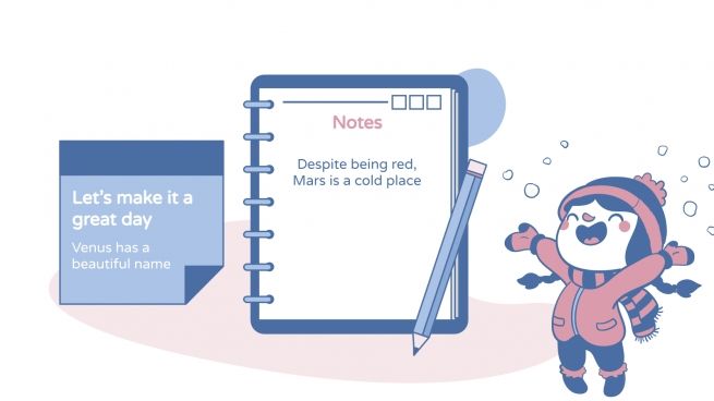 Winter Daily Planner Google Slides theme and PowerPoint template