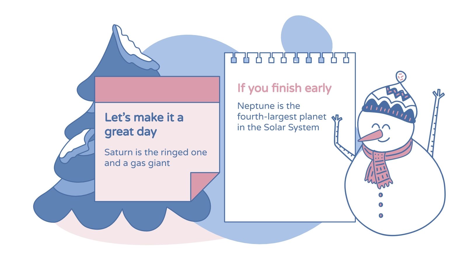 Winter Daily Planner Google Slides theme and PowerPoint template