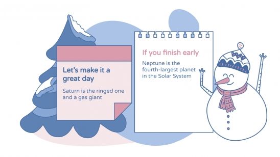 Winter Daily Planner Google Slides theme and PowerPoint template