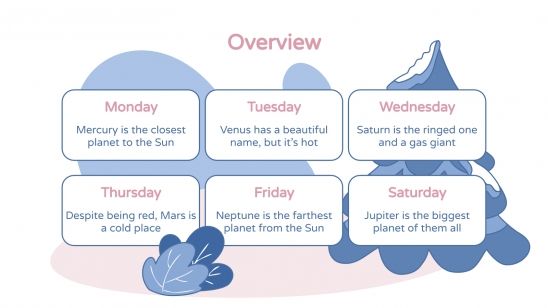 Winter Daily Planner Google Slides theme and PowerPoint template