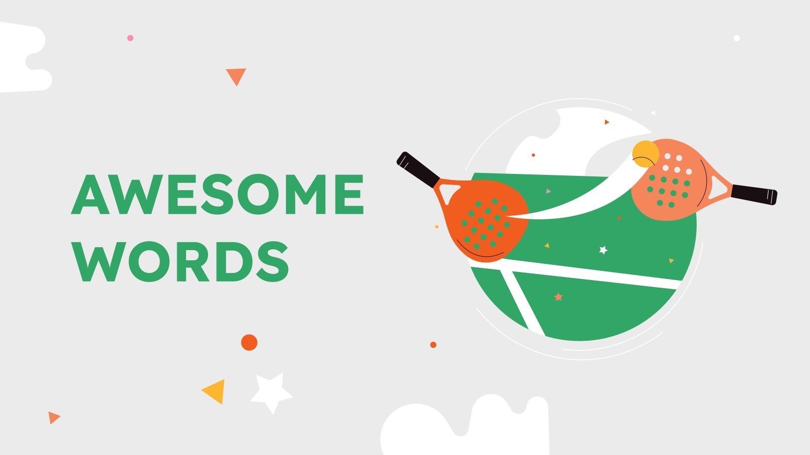 Pitch deck pour un club de padel | Google Slides et PPT