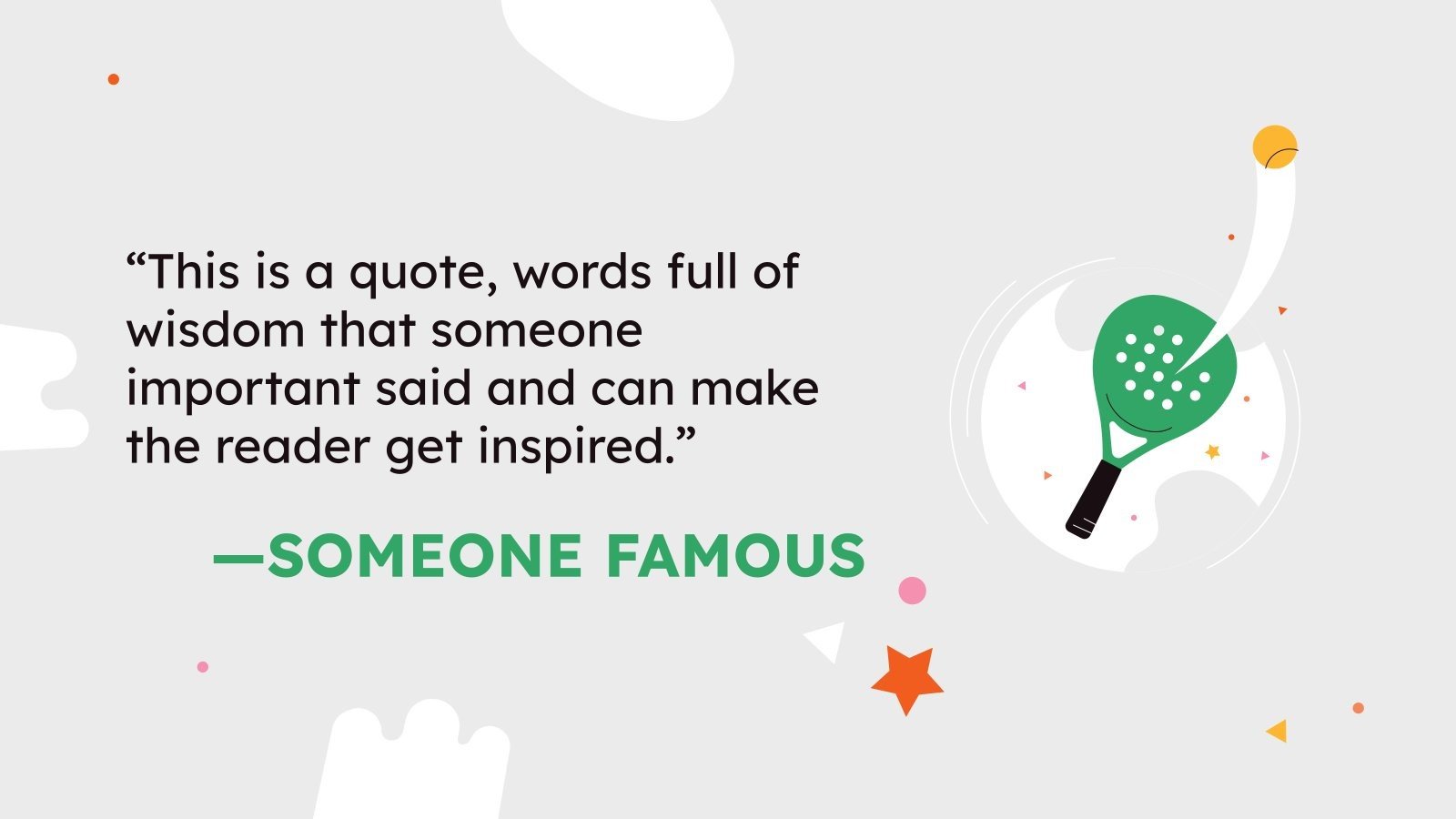 Pitch deck pour un club de padel | Google Slides et PPT