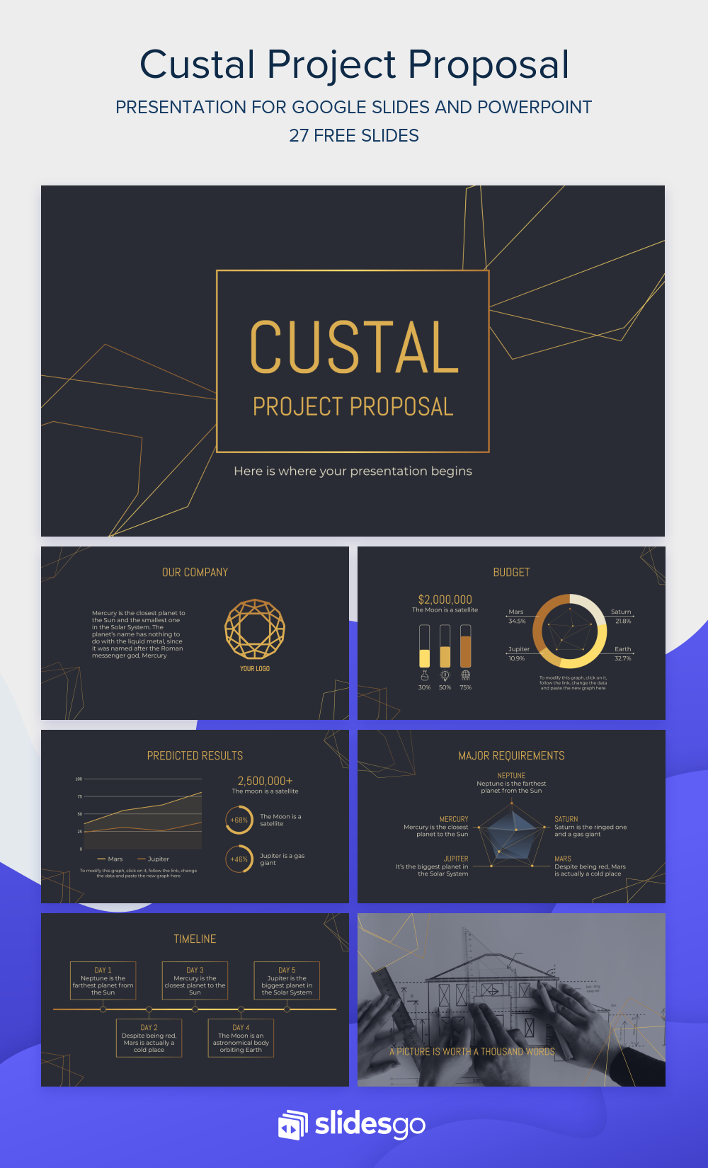 Custal Project Proposal Google Slides & PowerPoint template