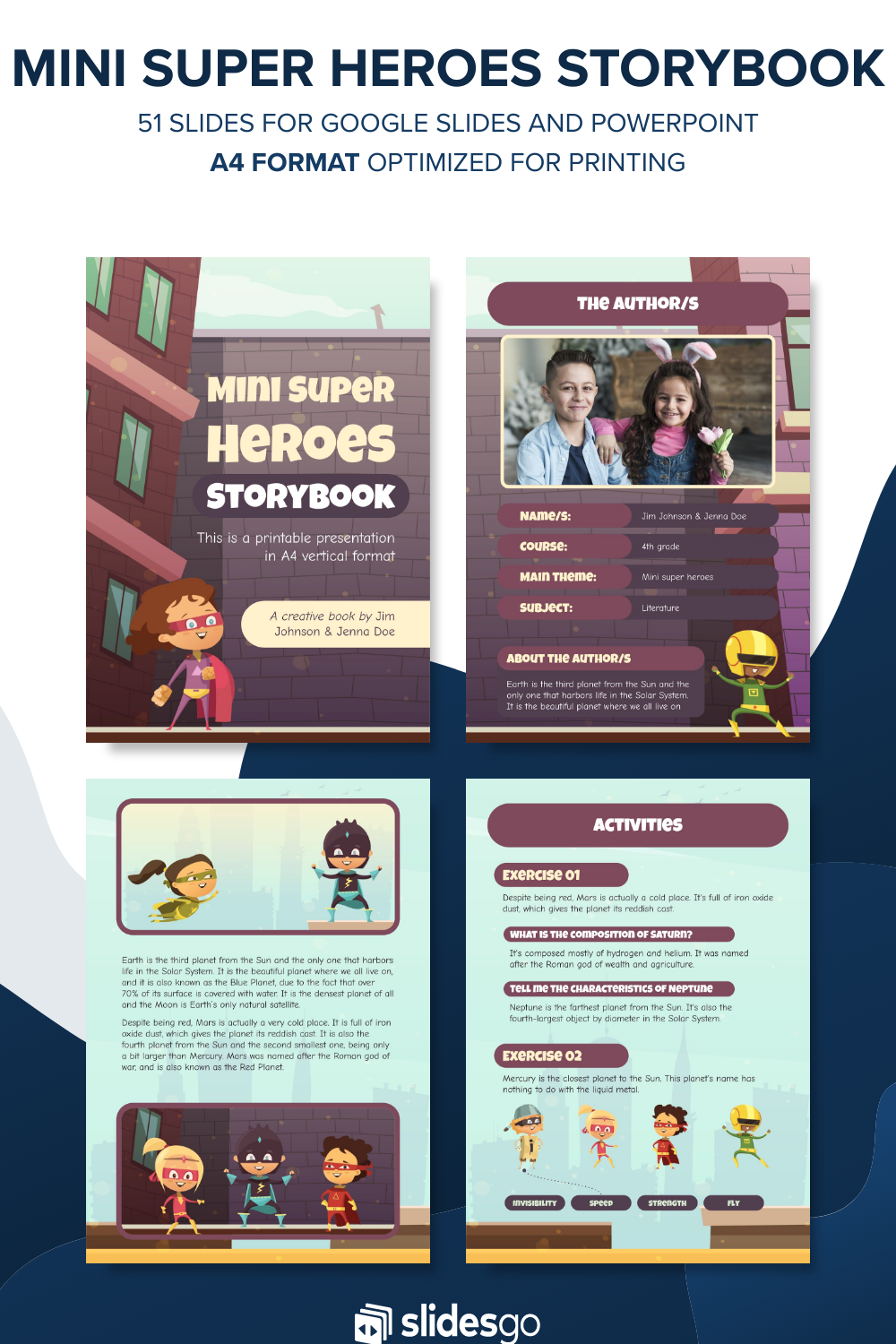 Mini Super Heroes Storybook | Google Slides & PowerPoint
