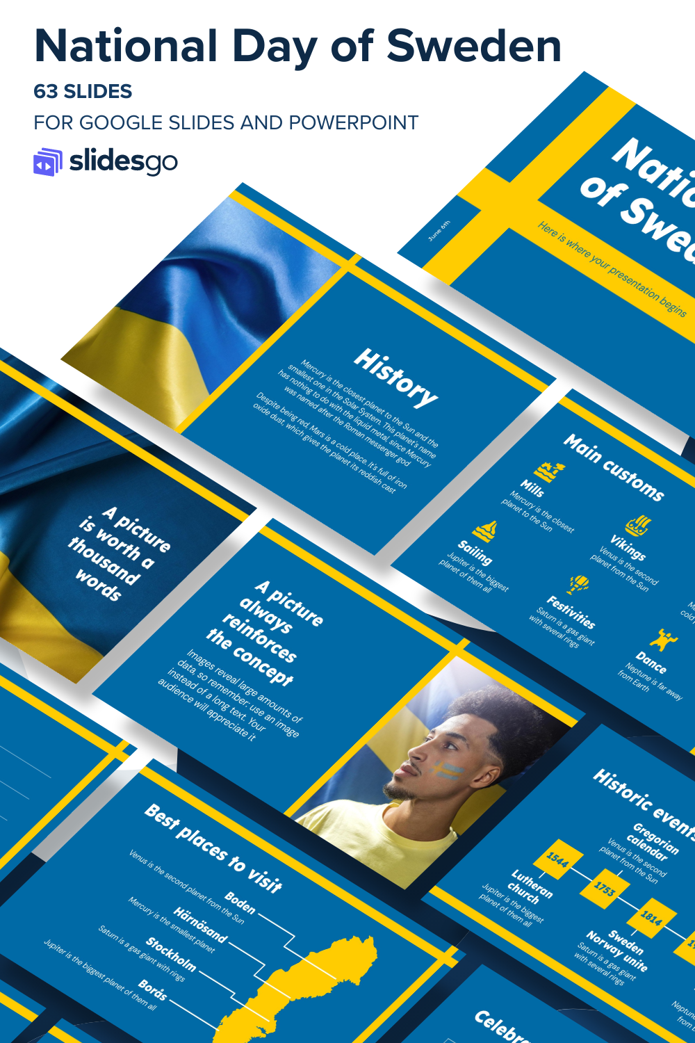 National Day of Sweden | Google Slides & PowerPoint