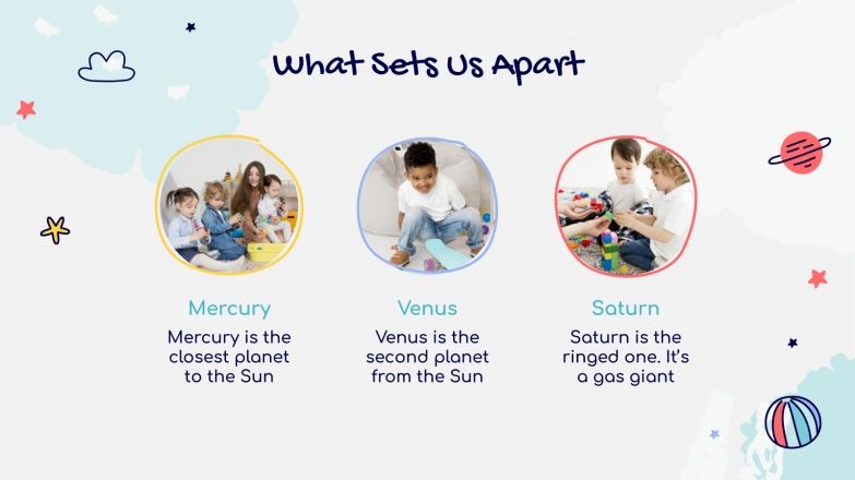 Pre-K School Center Google Slides and PowerPoint template