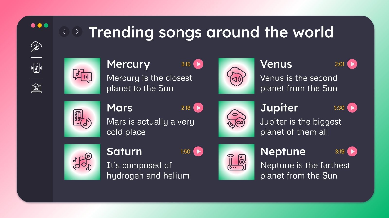 Music: Sharing Our Music Playlists! | Google Slides & PPT