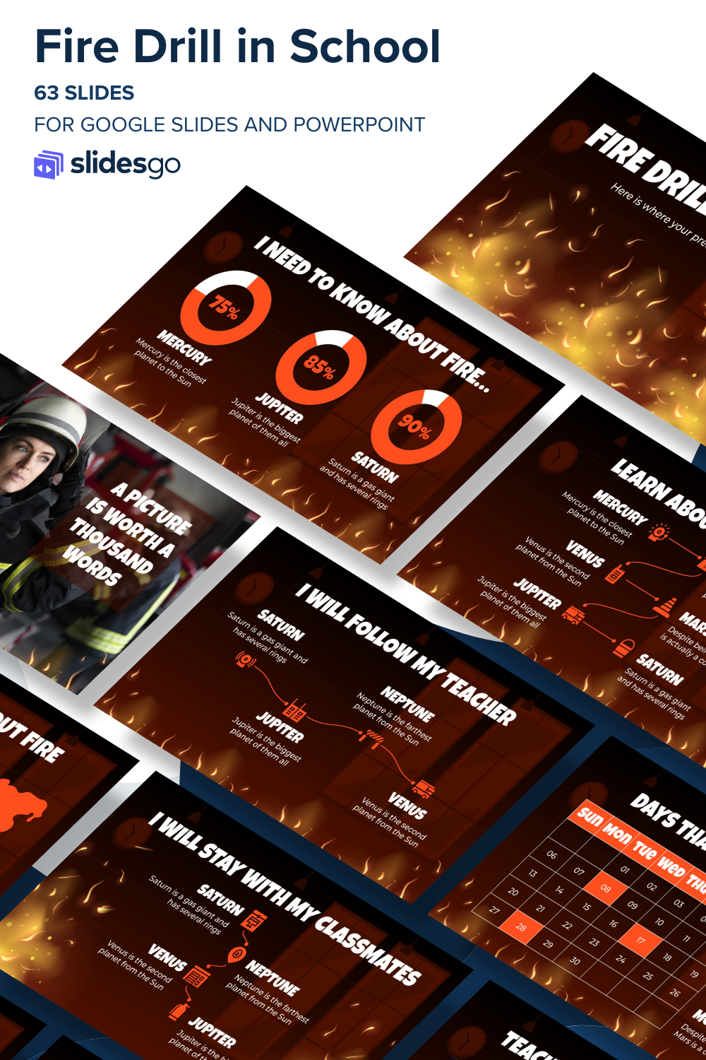 Fire Drill in School | Google Slides & PowerPoint