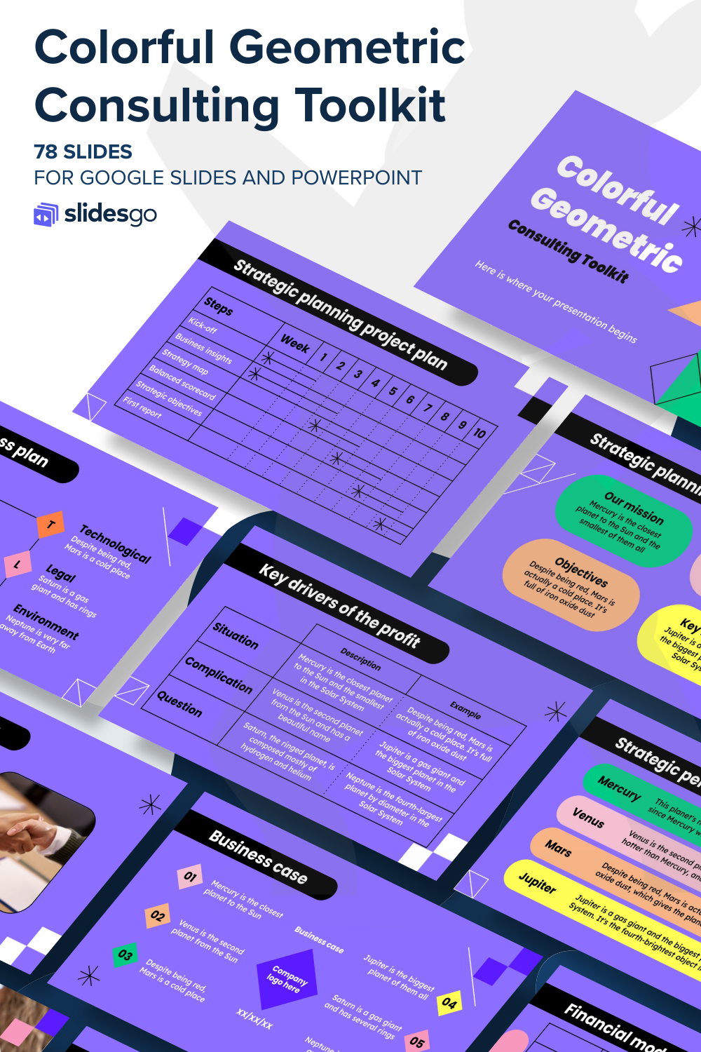 Colorful Geometric Consulting Toolkit | Google Slides & PPT